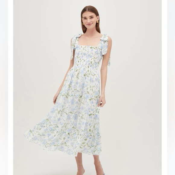Hill House | Dresses | Hill House The Ribbon Ellie Nap Dress Blue Peony ...